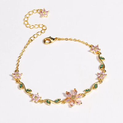 New Fashion Exquisite Green Leaf Flower Bracelet For Women