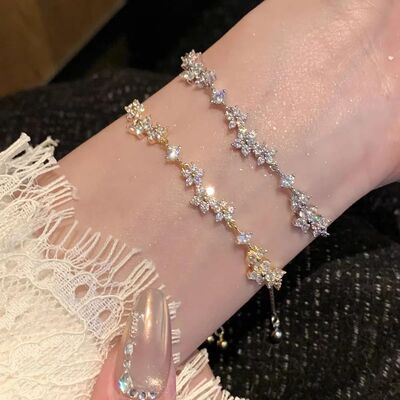 Exquisite Shining Micro-inlaid Zircon Cherry Blossoms