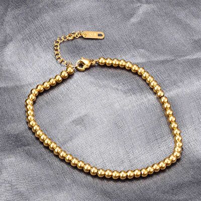 Gold Plated Non-Tarnish Lucky Ball Bracelet Titanium Steel