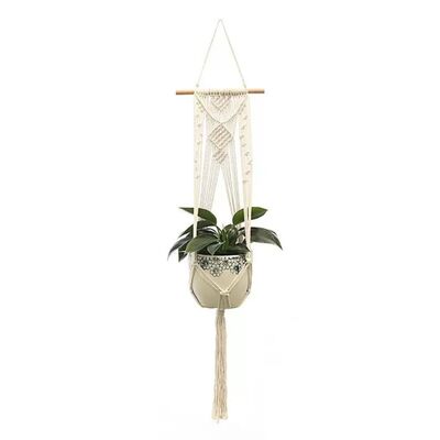 Bohemian-style hand-woven plant hanging baskets, indoor hang