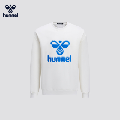 HUMMEL休闲长袖卫衣男秋季圆领套头衫宽松运动上衣