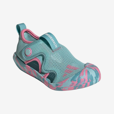 Adidas/阿迪达斯正品Altaventure3粉绿中小童经典户外凉鞋JS2546