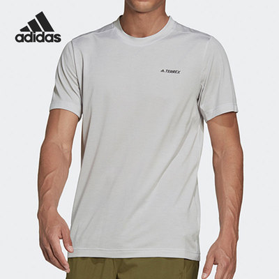 Adidas/阿迪达斯正品夏季新款户外运动男子短袖休闲T恤GV4781