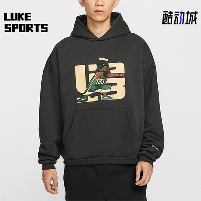 Nike/耐克正品2025冬季款男士连帽经典套头印花卫衣IH8820-045