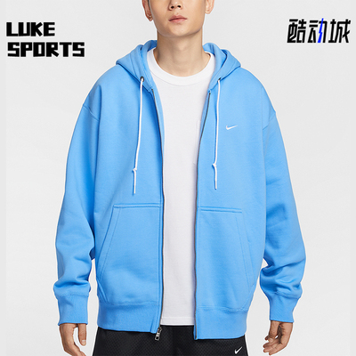Nike/耐克正品Solo Swoosh男士全长拉链开襟连帽衫DR0403-412
