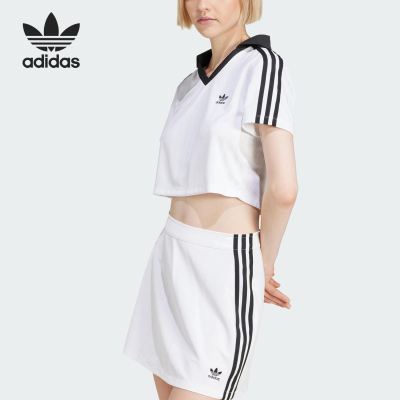 Adidas/阿迪达斯正品三叶草女士短款时尚短袖POLO衫JD2608