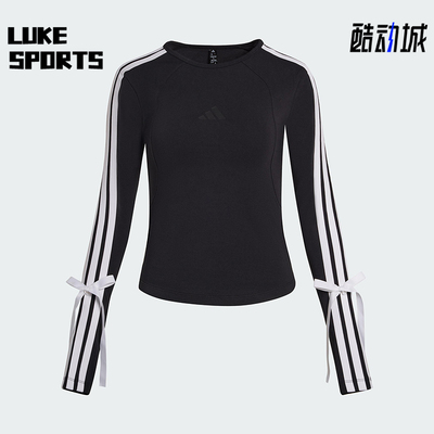 Adidas/阿迪达斯正品2025女士潮流经典休闲圆领修身长袖T恤KG3862