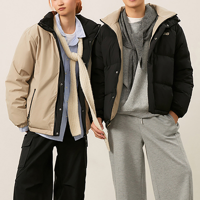New Balance/NB正品短款男士时尚保暖双面穿羽绒服AMJ44301-BK