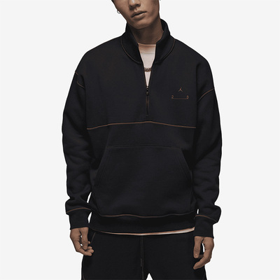 耐克新款男子运动加绒半拉链卫衣