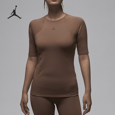 Nike/耐克正品JORDAN女士健身训练透气修身短袖T恤FN5160-223