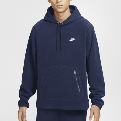 耐克男士冬季款摇粒绒连帽卫衣