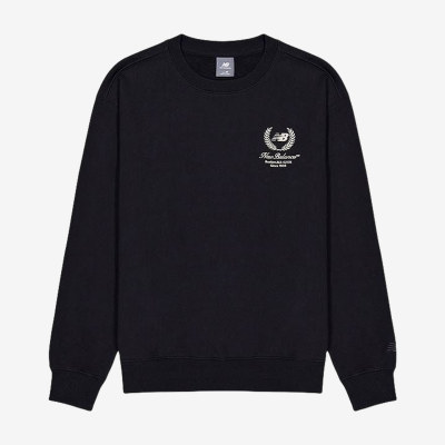 New Balance新百伦正品男长袖圆领套头休闲运动卫衣MT6167GS-BK