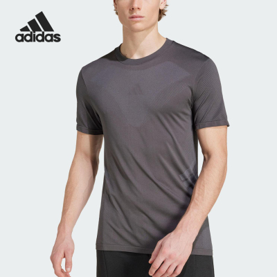 Adidas/阿迪达斯官方正品当季男士运动健身圆领短袖JN0568
