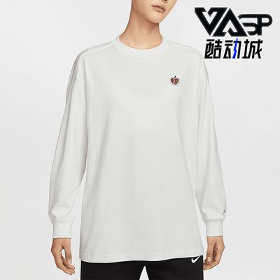 Nike/耐克正品秋季新款女士印花刺绣简约宽松T恤IB1670-133