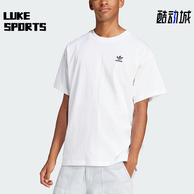 Adidas/阿迪达斯正品三叶草男士简约针织经典宽松休闲短袖JD0373