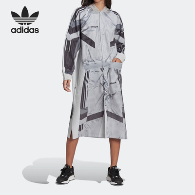 Adidas/阿迪达斯正品当季新款三叶草女子运动长款夹克HB9422