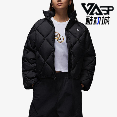 Nike/耐克正品JORDAN女士保暖防泼水立领运动休闲棉服HV0418-010