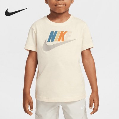 Nike/耐克正品2025夏季款小童针织日常透气短袖DX7633-113