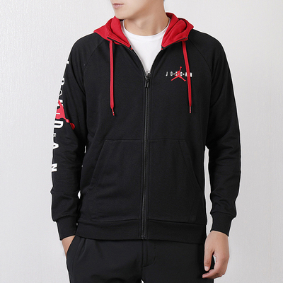Nike/耐克正品JORDAN新款男黑红色合身经典夹克外套AR4736-010