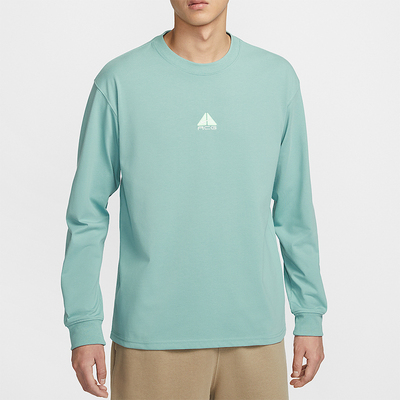 耐克男士刺绣圆领针织长袖T恤