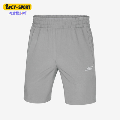 Skechers/斯凯奇正品夏季男子舒适健身训练运动休闲短裤 P122M056