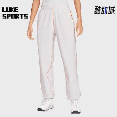 Nike/耐克正品秋冬新款女士简约拼接刺绣束脚长裤HJ0242-030
