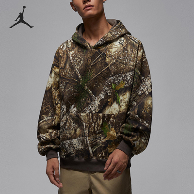 Nike/耐克正品Jordan男士加绒套头连帽复古卫衣HV1861-222