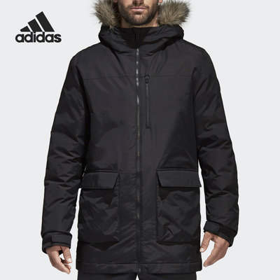 Adidas/阿迪达斯正品男子冬季户外保暖运动连帽棉服 BS0980