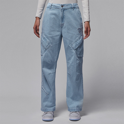 Nike/耐克正品JORDAN女士耐穿时尚休闲牛仔直筒长裤IM9713-440