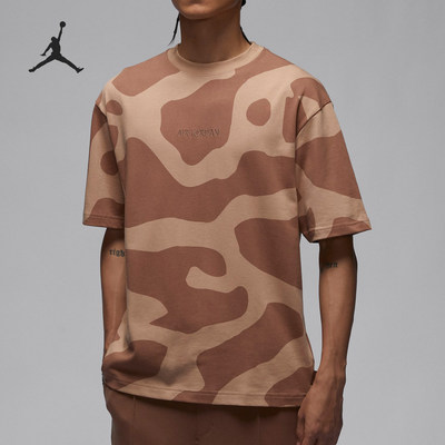 Nike/耐克正品JORDAN男士休闲印花透气运动短袖HF0259-223