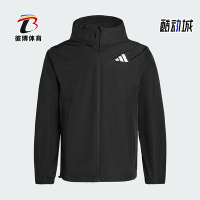 Adidas/阿迪达斯正品WOVENJACKET新款男女经典黑色夹克外套IB7052
