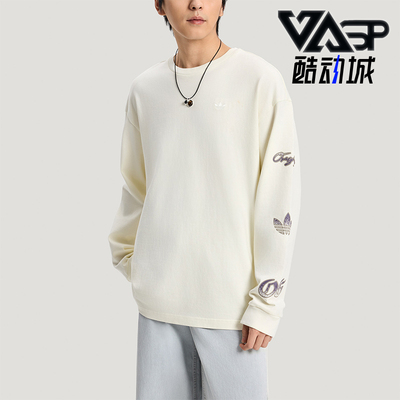 Adidas/阿迪达斯正品三叶草男士印花柔软舒适针织运动T恤KR5046