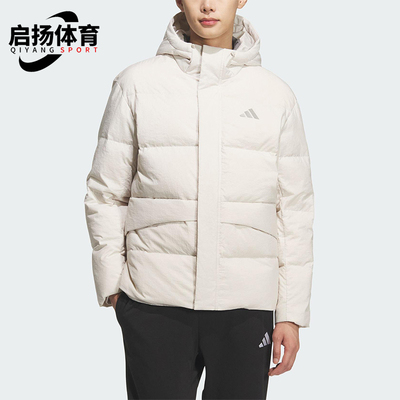 Adidas/阿迪达斯正品LINEAR男女运动日常保暖连帽羽绒服KQ5523