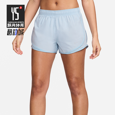 Nike/耐克正品Tempo新款女浅盔甲蓝灰色跑步短裤CU8893-445