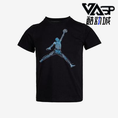Nike/耐克正品JORDAN大童日常立领套头印花休闲短袖IO2797-010