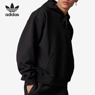 Adidas/阿迪达斯正品三叶草男子运动宽松连帽套头卫衣 H23139