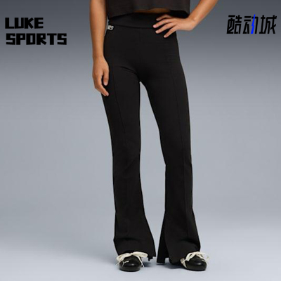 Puma/彪马正品2025秋季款女士修身经典开衩喇叭运动长裤635156-01