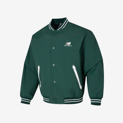 New Balance新百伦正品运动休闲男棒球领夹克AMJ33362-NWG