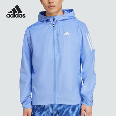 Adidas/阿迪达斯官方正品修身连帽长袖夹克外套男夹克外套JX2249