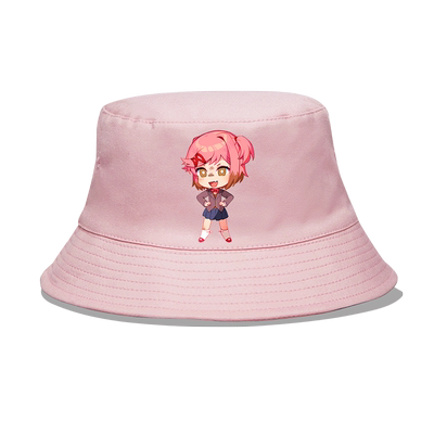 dokidoki心跳文学部莫妮卡纱世里卡通周边渔夫帽儿童户外盆帽潮流