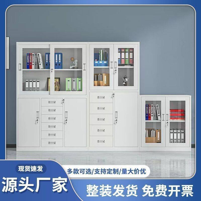 防锈铁皮柜加高办公柜单门文件柜抽屉锁铁皮鞋柜衣柜防尘书柜凉压
