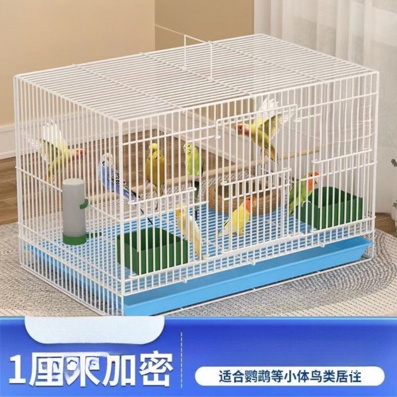 鸟笼子大号全套金属鸟笼子虎皮鹦鹉八哥鸟笼子折叠鸟笼子豪华别墅