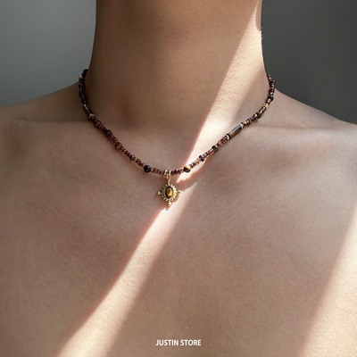 美拉德虎眼石项链男款