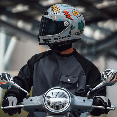 睿觅（RYMIC）V80摩托车头盔复古巡航男女骑行机车安全帽四季3C