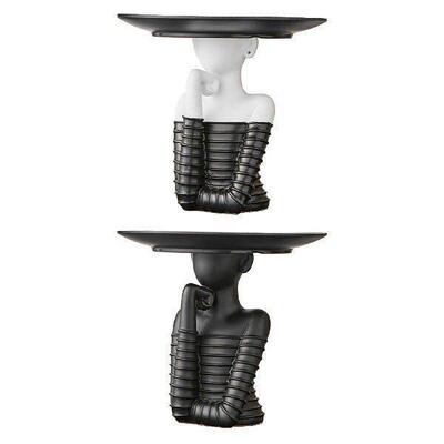 Woman Statue with Storage Tray Modern Decoration for