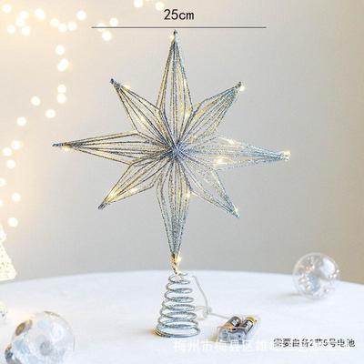 Christmas Tree Top Star Iron Accessories Five-pointed Star C