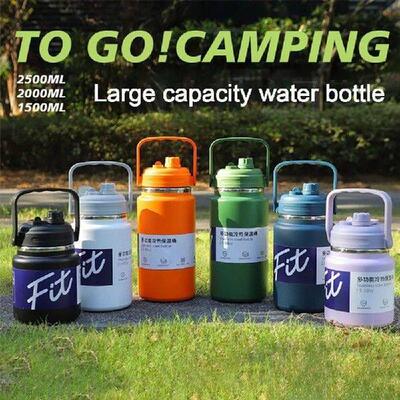 Insulated Water Bottle 2L/2.5L Stainless Steel Sports Water