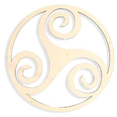 30CM Wooden Hollowed Out Spiral Pattern Pendant Home Wall