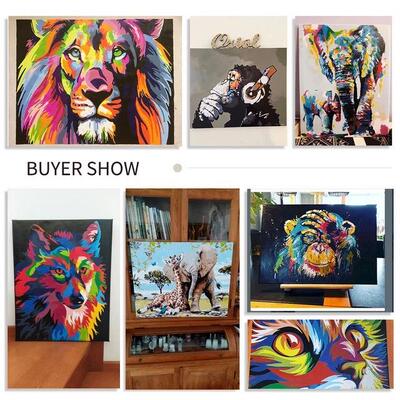 DIY Painting By Numbers Paint Kit Village Landscape Drawing