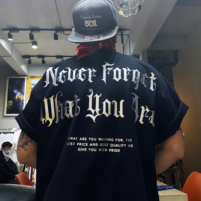 纹身师重磅330克！ TATTOO刺青纹身师宽松大码短袖匪帮VintageT恤